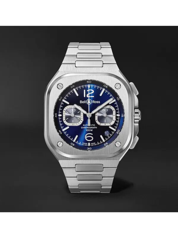 BELL & ROSS Br 05 Automatic Chronograph 42mm Watch - Blue
