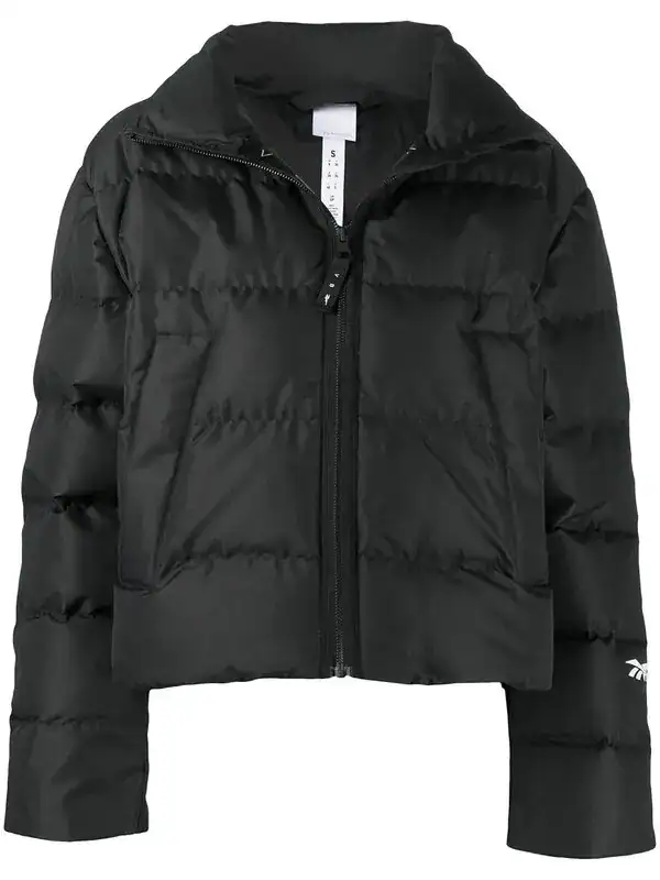 Reebok X Victoria Beckham Logo-Patch Puffer Jacket Black