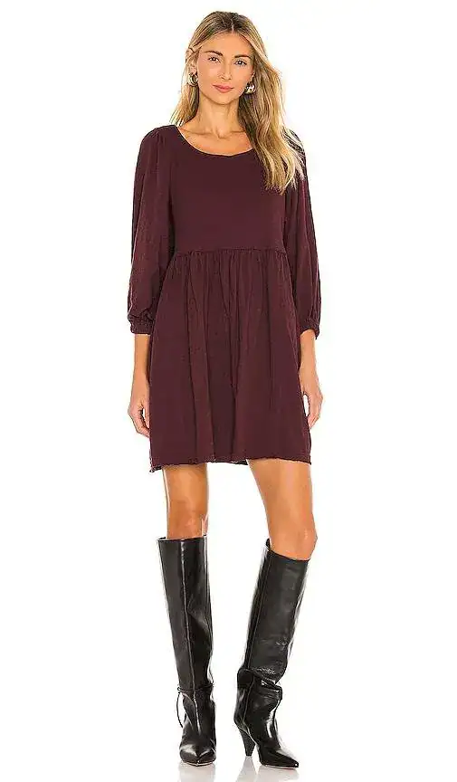 burgundy dress tops Nobu | Burgundy Bandeau Maxi Dress With Halter-Collar main image 0