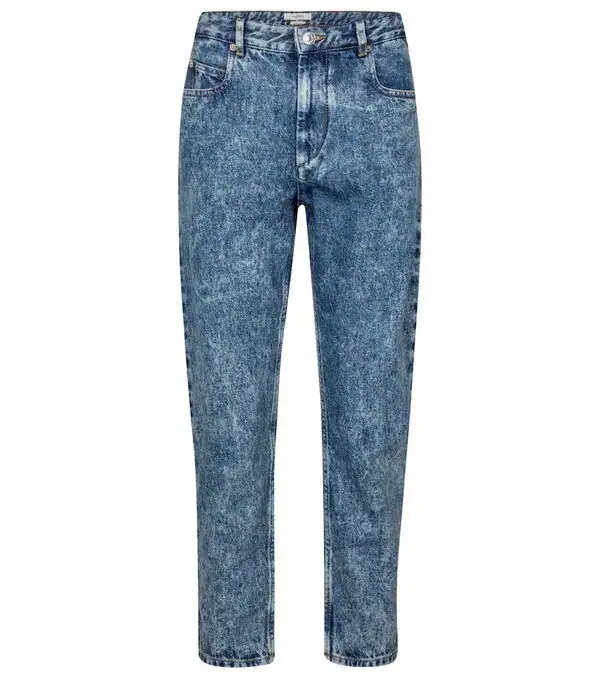 Marant Etoile Neasr High-Rise Slim-Straight Jeans In Blue 30