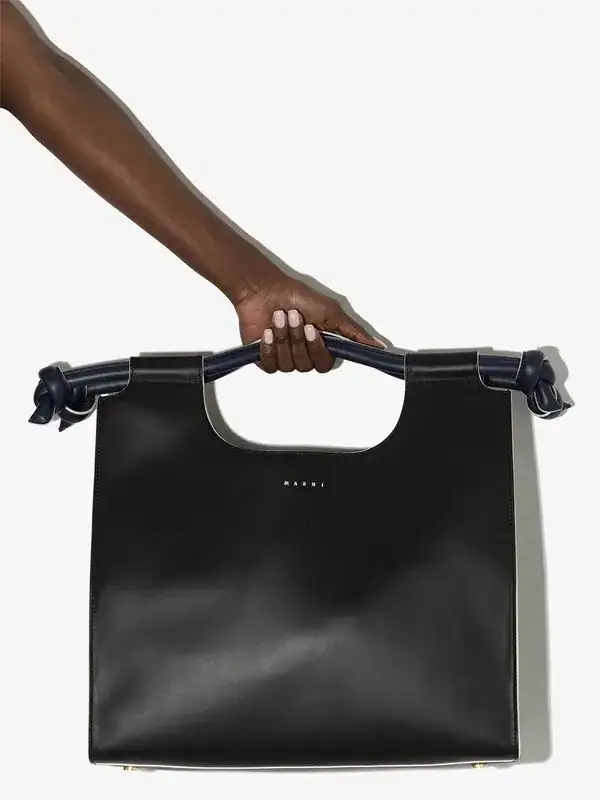 Marni Marcel Knot-Detailing Tote Bag In Blue - 40% Off | Editorialist