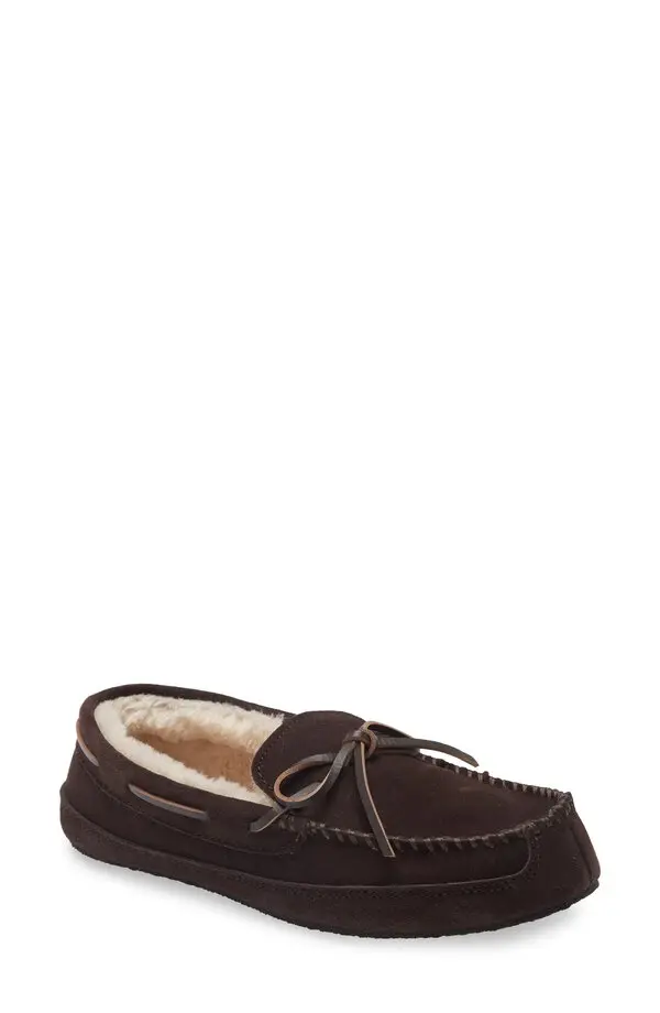 Nordstrom Max Moccasin Slipper In Brown 60% Off Editorialist