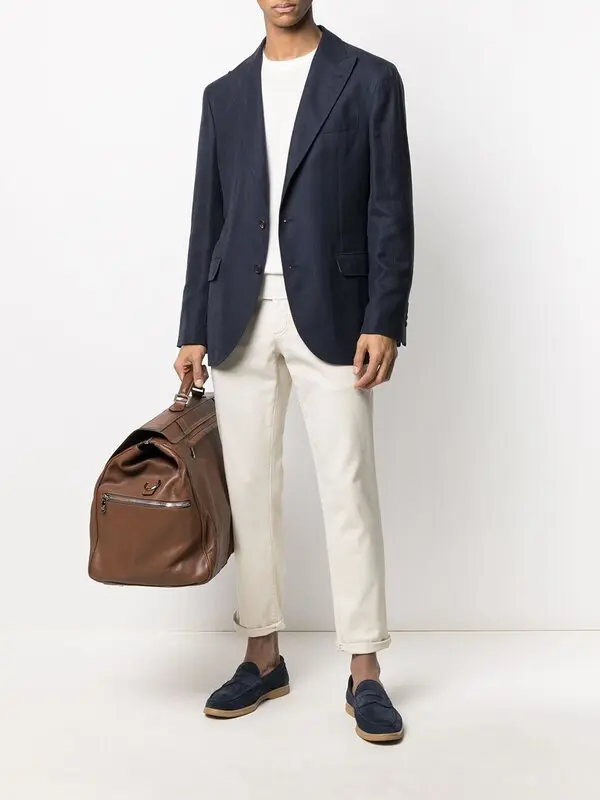 Brunello Cucinelli Crew Neck Cashmere Sweater - White