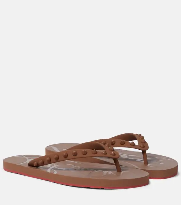 CHRISTIAN LOUBOUTIN Loubi Flip Thong Sandals - Red