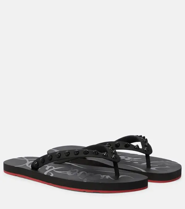 CHRISTIAN LOUBOUTIN Loubi Flip Thong Sandals - Black
