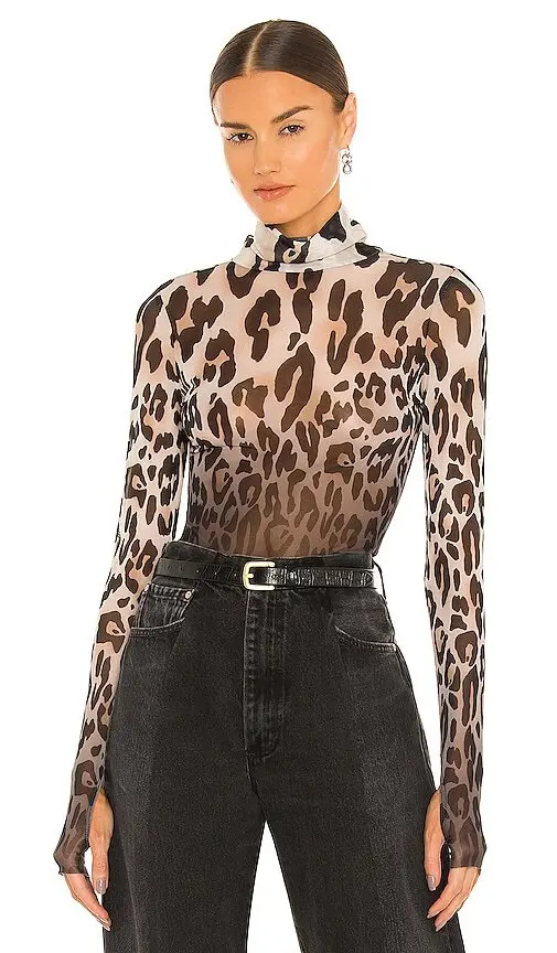 AFRM Zadie Top - Ombre Leopard