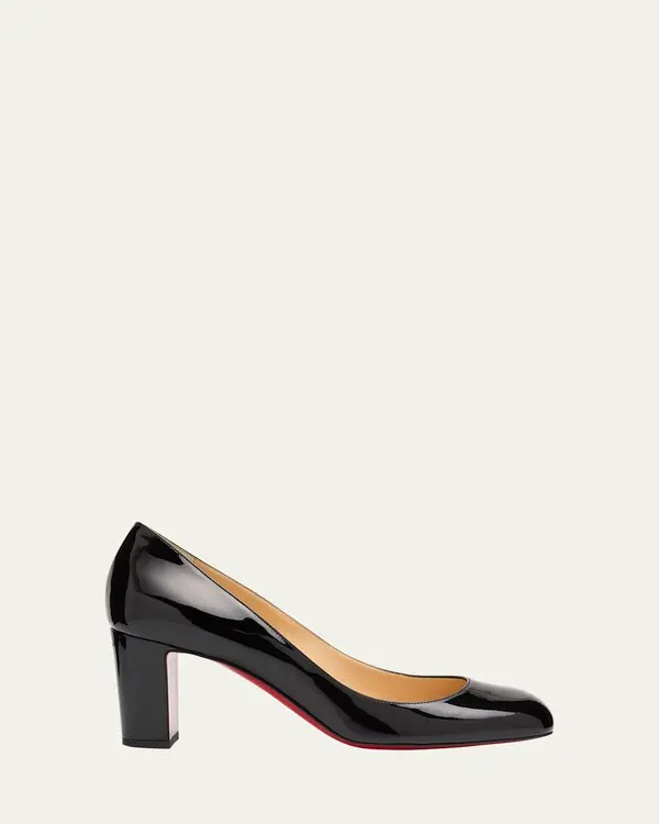 CHRISTIAN LOUBOUTIN Cadrilla Patent Leather Pumps - Black