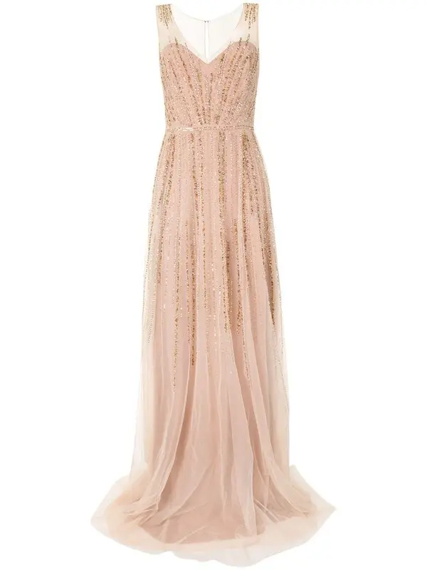 marchesa rose gold dress Marchesa Notte Women's Floral Off-the-Shoulder Gown - Blush main image 1