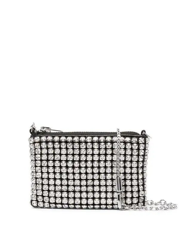 Alexander Wang Crystal-Embellished Mini Bag In Silver 30% Off