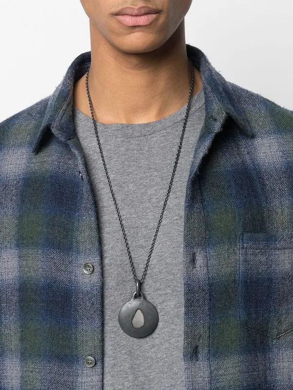 PARTS OF FOUR Disk Diamond Pendant Necklace