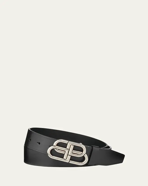 Balenciaga Logo Buckle Belt - Black