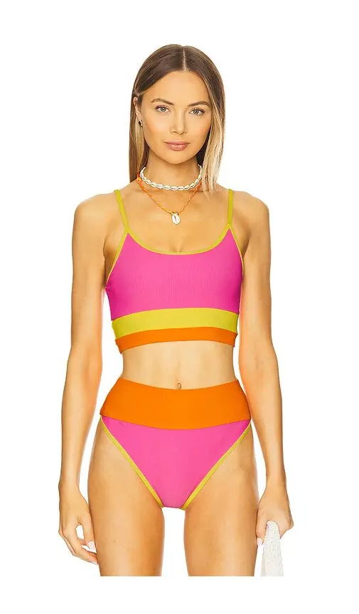 Beach Riot Eva Bikini Top - Soleil Colorblock