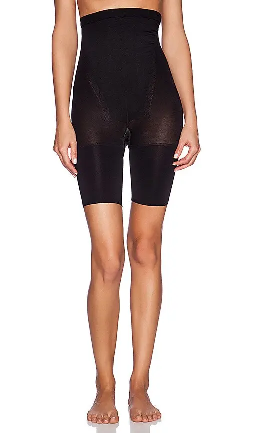 Spanx Spanxsculptâ¢ Seamless Power High-waisted Mid-thigh Short - Very Black