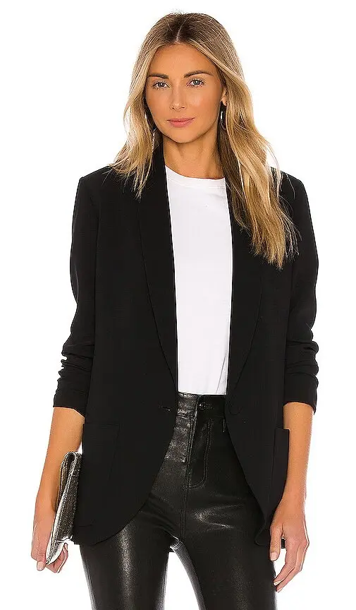 Amanda Uprichard Shawl Collar Blazer - Black