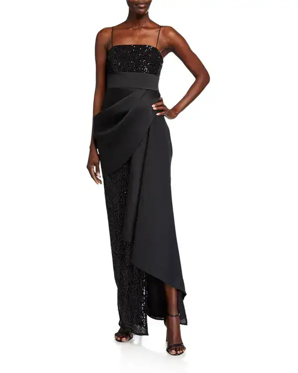 silk evening dresses with sleeves Charming Long Black Off-the-Shoulder Lace Mermaid Long Sleeves Prom Dresses Long Slit Online