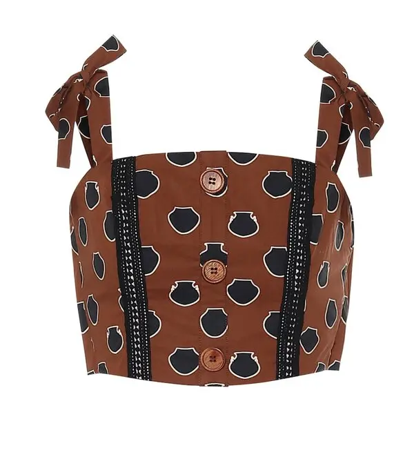 Johanna Ortiz Las Salinas Printed Crop Top