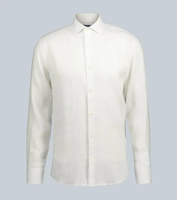 Frescobol Carioca Antonio Long-sleeved Linen Shirt - White