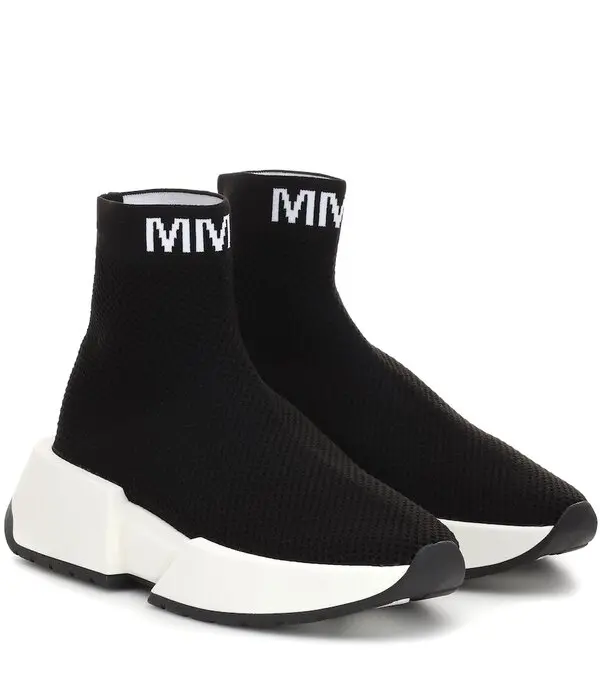 Maison Margiela High-Top Sock Sneakers In Black 30% Off
