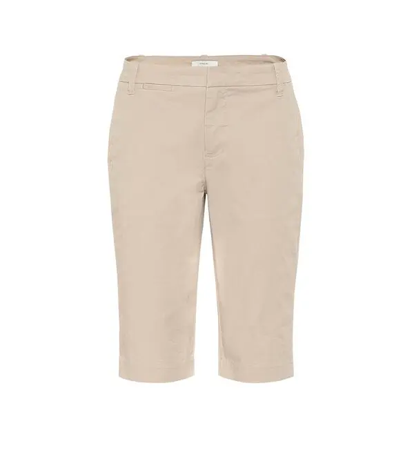 Vince Mid-rise Bermuda Shorts - Beige