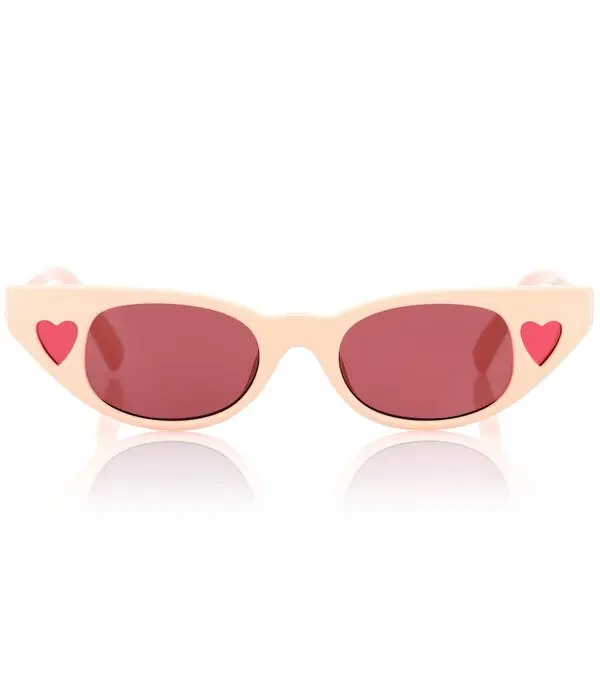 Le Specs X Adam Selman The Heartbreaker Sunglasses In Pink  display picture 3