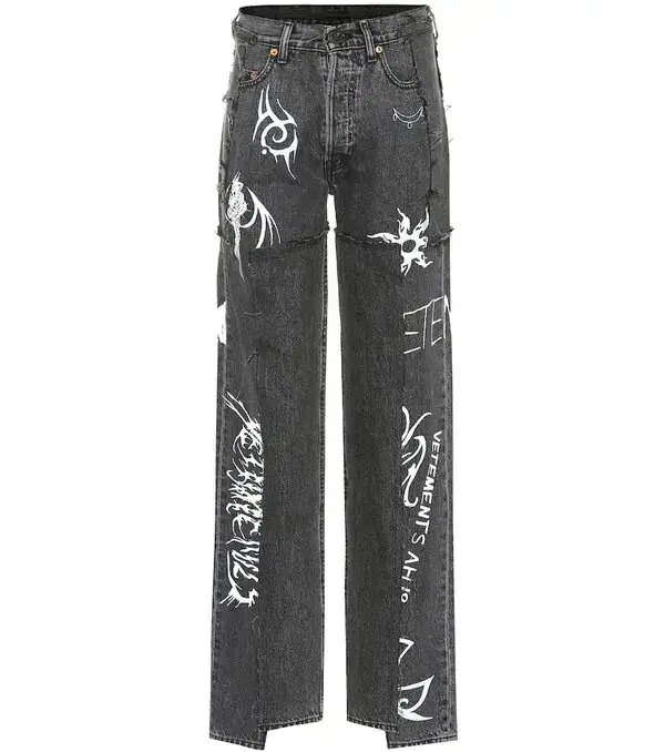 Vetements X Levi'S® – High-Rise Wide-Leg Jeans In Black - 30% Off