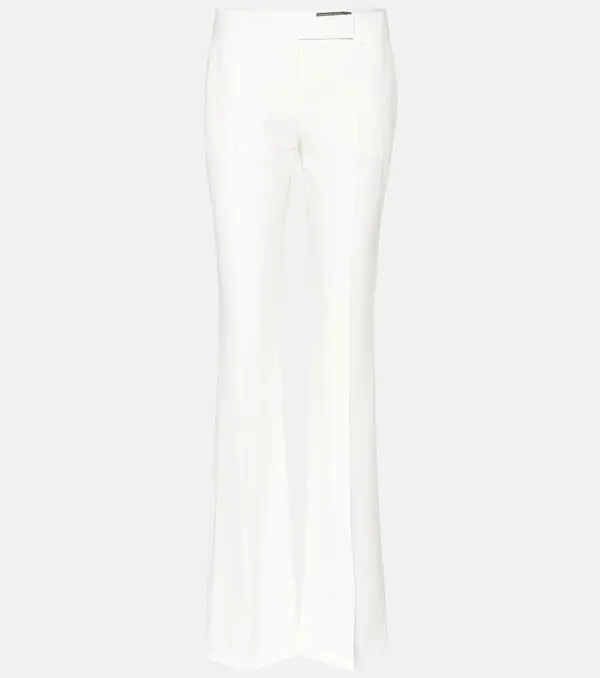 Alexander McQueen Mid-rise Flared Trousers - White