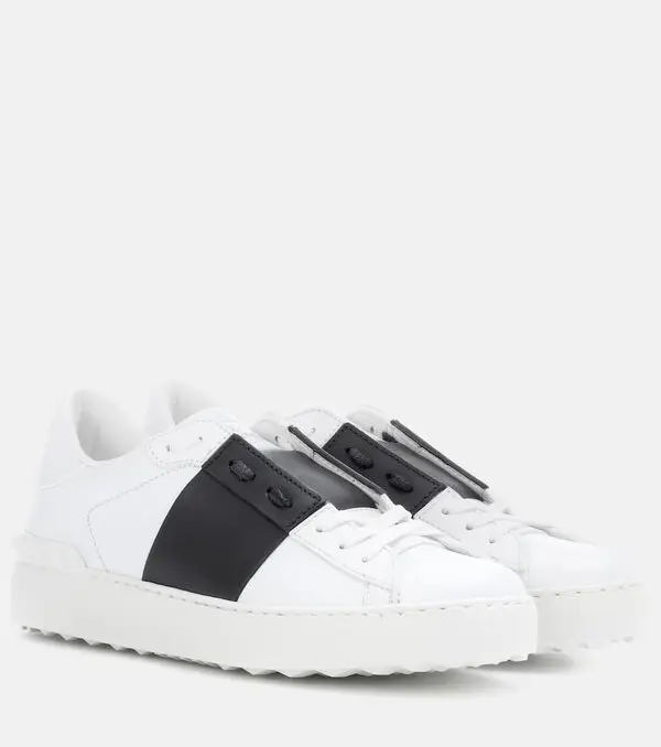 Valentino Garavani Open Leather Sneakers - White