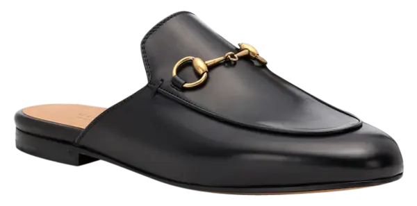 Gucci Princetown Leather Slippers - Black