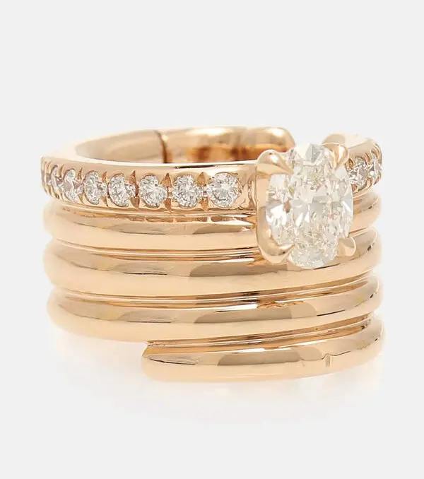 REPOSSI Blast 18kt Rose Ear Cuff With Diamonds