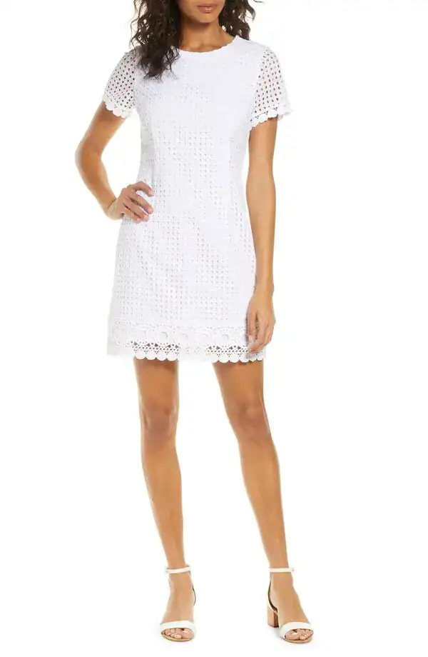 jennifer white grey dress Women's Long Sleeveness Cotton Dress in White, Dove and Grey 38