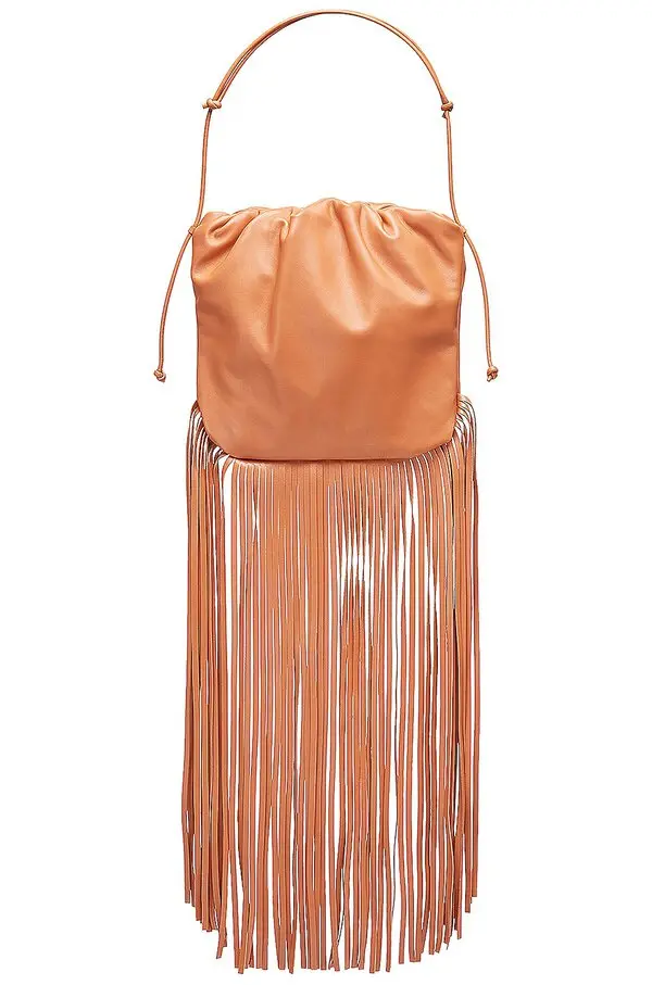 Bottega Veneta The Fringe Pouch - Clay & Gold