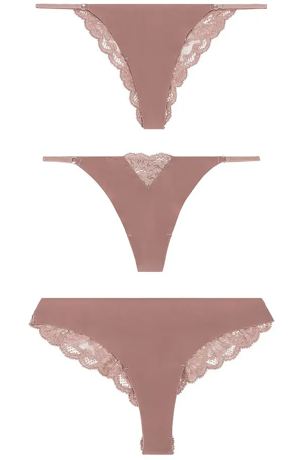 Fleur Du Mal Seamless Panty Set In Blush