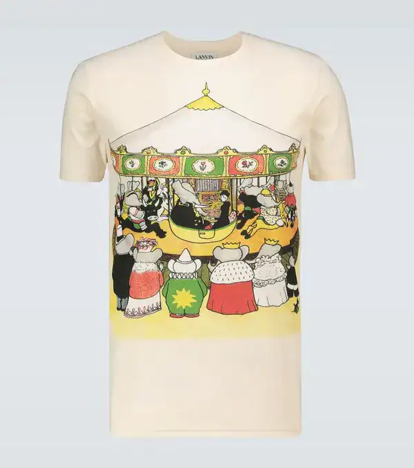 Lanvin Babar Short-Sleeved T-Shirt In Multicoloured - 30% Off 