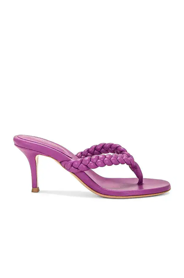 Gianvito Rossi Tropea Leather Sandal In Purple In Freesia - 83
