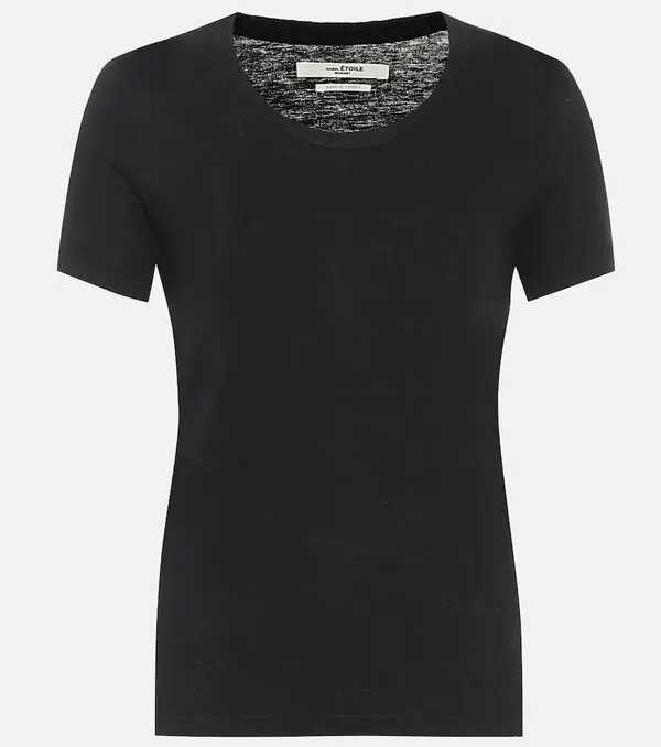 MARANT ETOILE Killian Linen T-shirt - Black