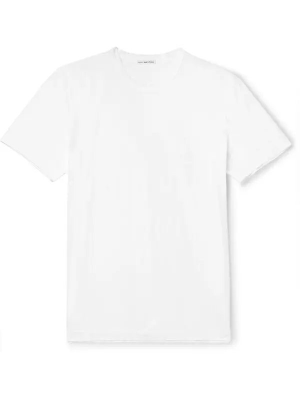 JAMES PERSE Combed Cotton-jersey T-shirt - White