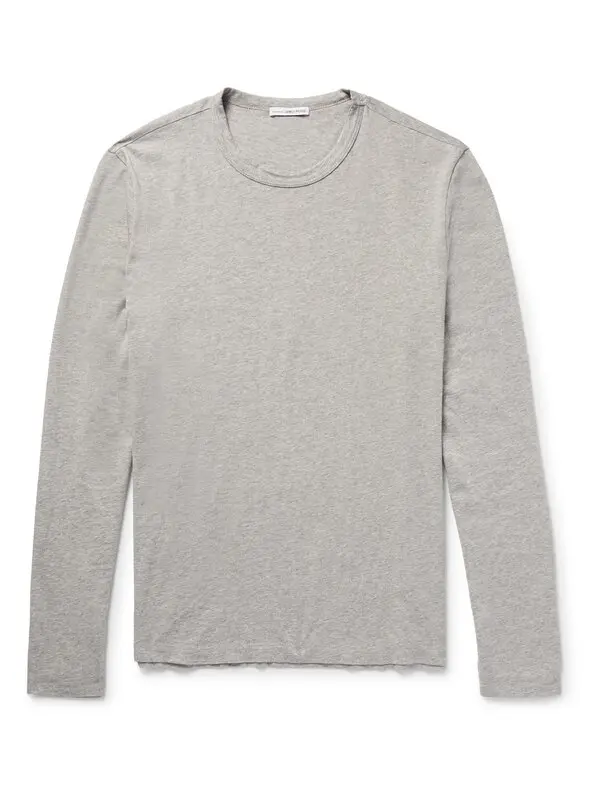 JAMES PERSE Combed Cotton-jersey T-shirt - Gray