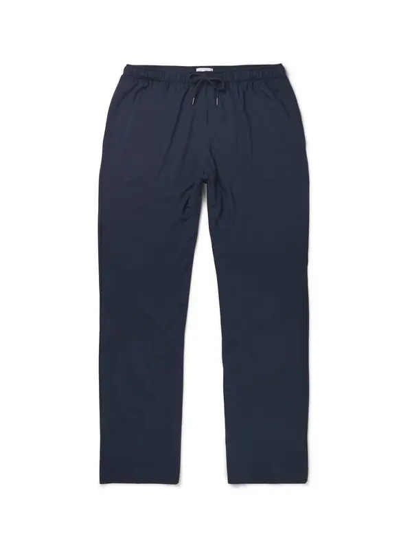 Derek Rose Basel Stretch Micro Modal Jersey Lounge Trousers - Blue