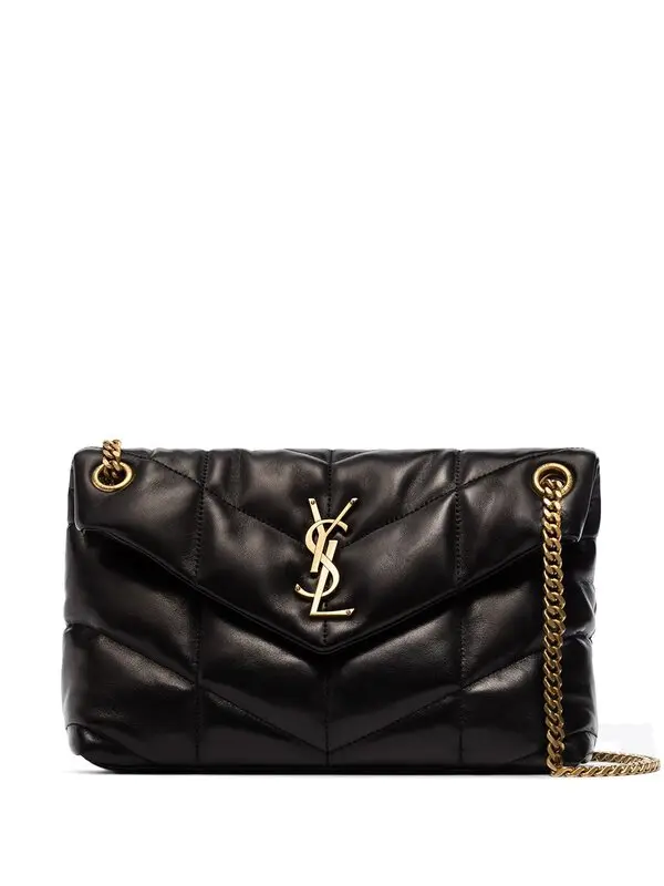Saint Laurent Small Loulou Puffer Shoulder Bag - Black