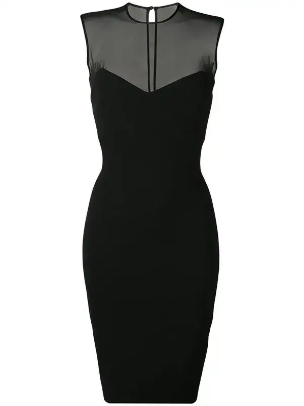 Victoria Beckham Sleeveless Fitted Pencil Dress In Black - 55% Off |  Editorialist