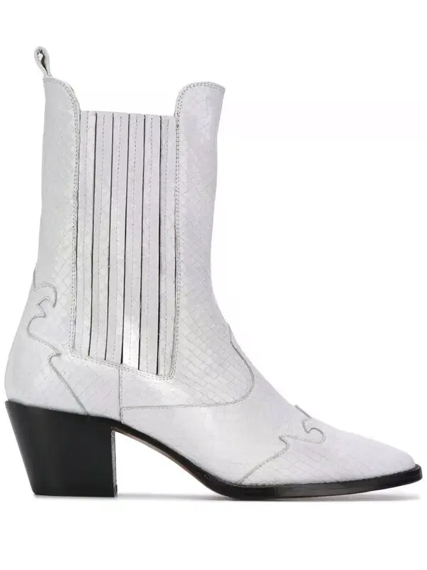 Paris Texas Snakeskin Effect Cowboy Boots