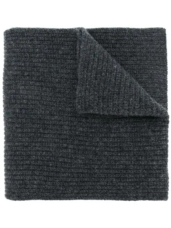 Chunky Ribbed Scarf Grey Editorialist