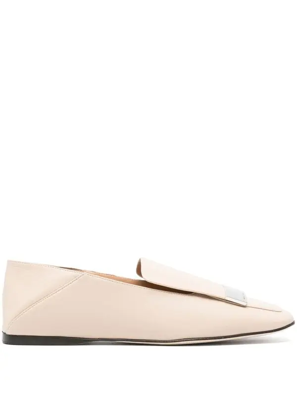 SERGIO ROSSI Sr1 Leather Loafers - Neutrals