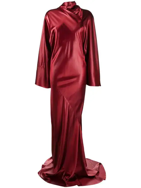 rick owens burgundy round neck midi dress Buy Long Sleeve Draped - Red At 10% Off proof that elegance can Harvey Berin dress Balsamic dressing AX Paris Women's Black Size:17.5/36