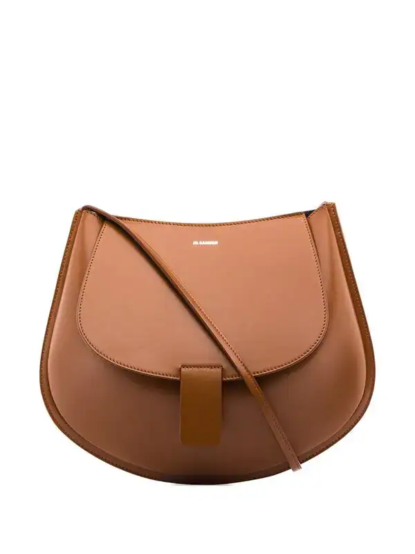 Jil Sander Crescent Crossbody Bag - Brown | Editorialist