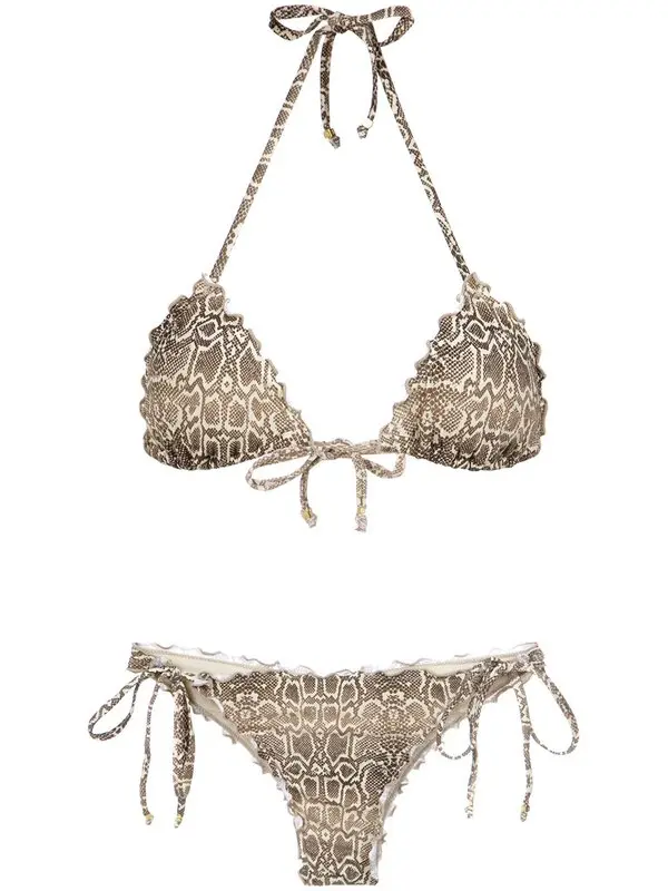 AMIR SLAMA Python Print Bikini Set