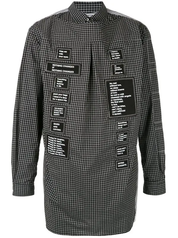 TAKAHIROMIYASHITA THESOLOIST. Deconstructed Patch Logo Shirt