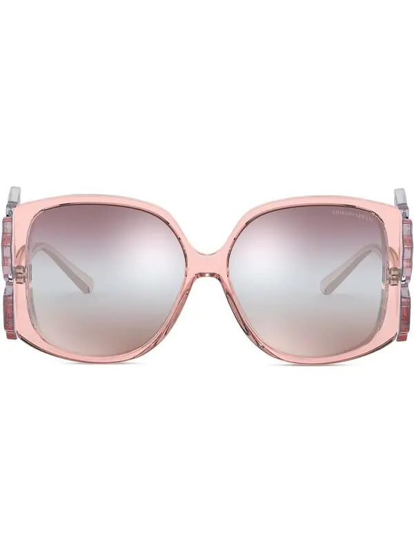 Giorgio Armani Oversized Square Sunglasses In Pink - 50% Off  display picture 1