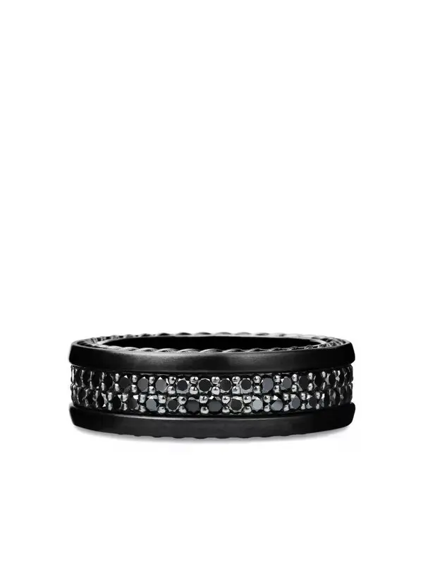 David Yurman Streamline Diamond Band Ring - Black