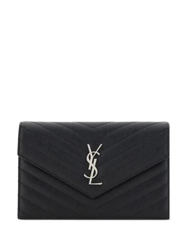Saint Laurent Cassandre Envelope Cross Body Bag - Black